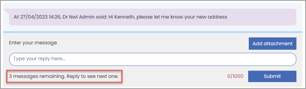 Manually typing a message – PATCHS Support