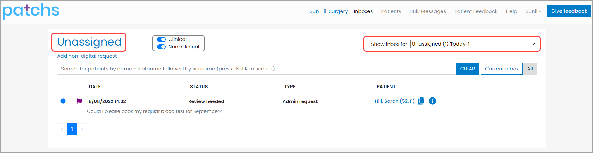 Managing and responding to a patient request – PATCHS Support